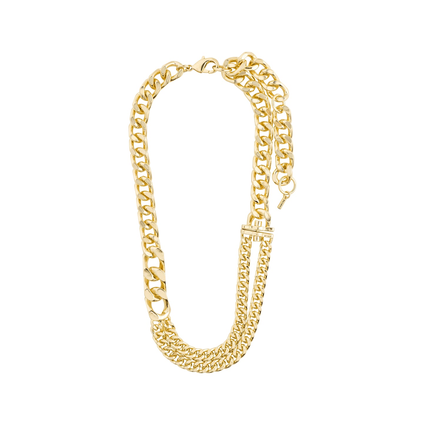 Din Gullsmed. FRIENDS chunky curb chain necklace gold-plated